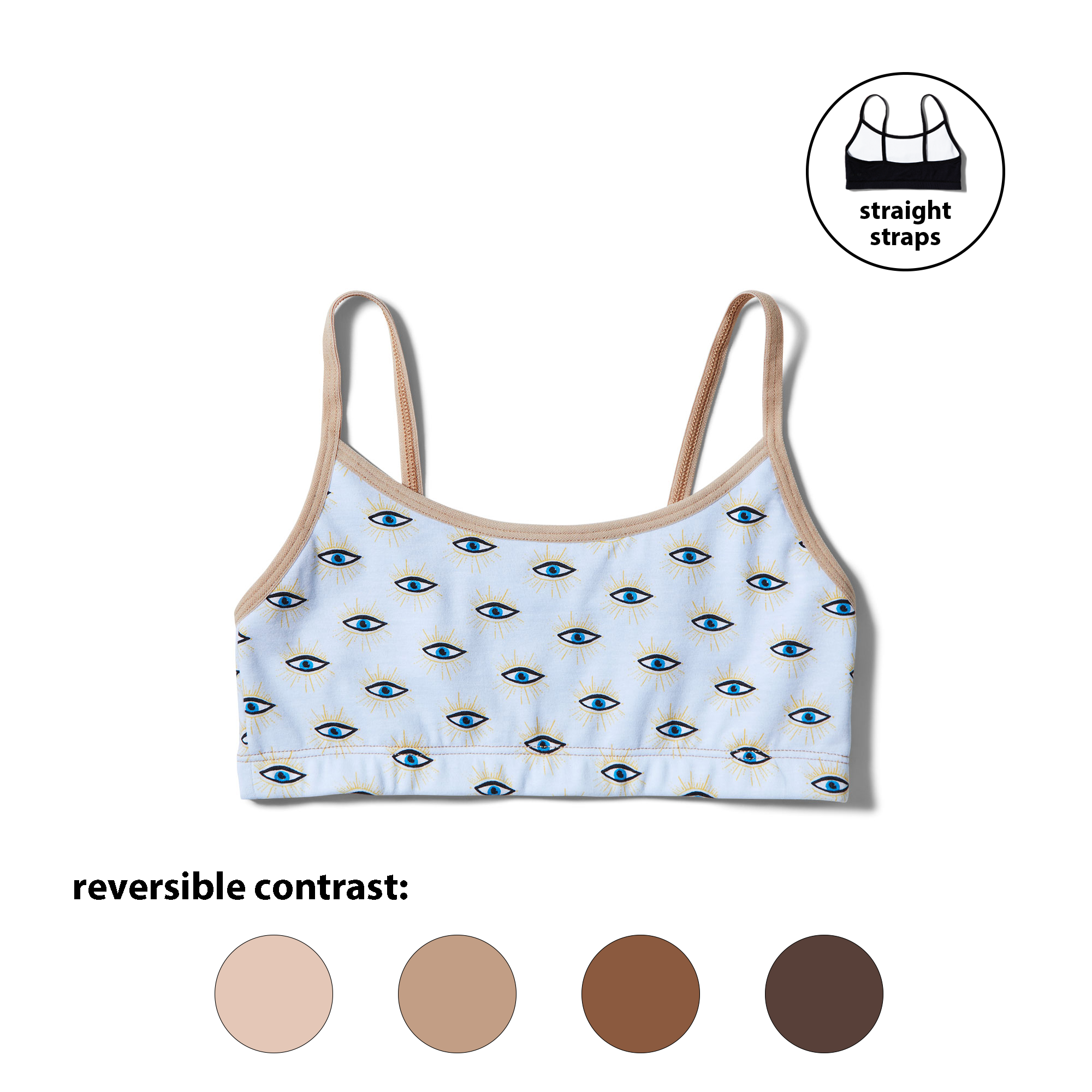 Straight Straps Eyes + Blush Bra – OOMLA