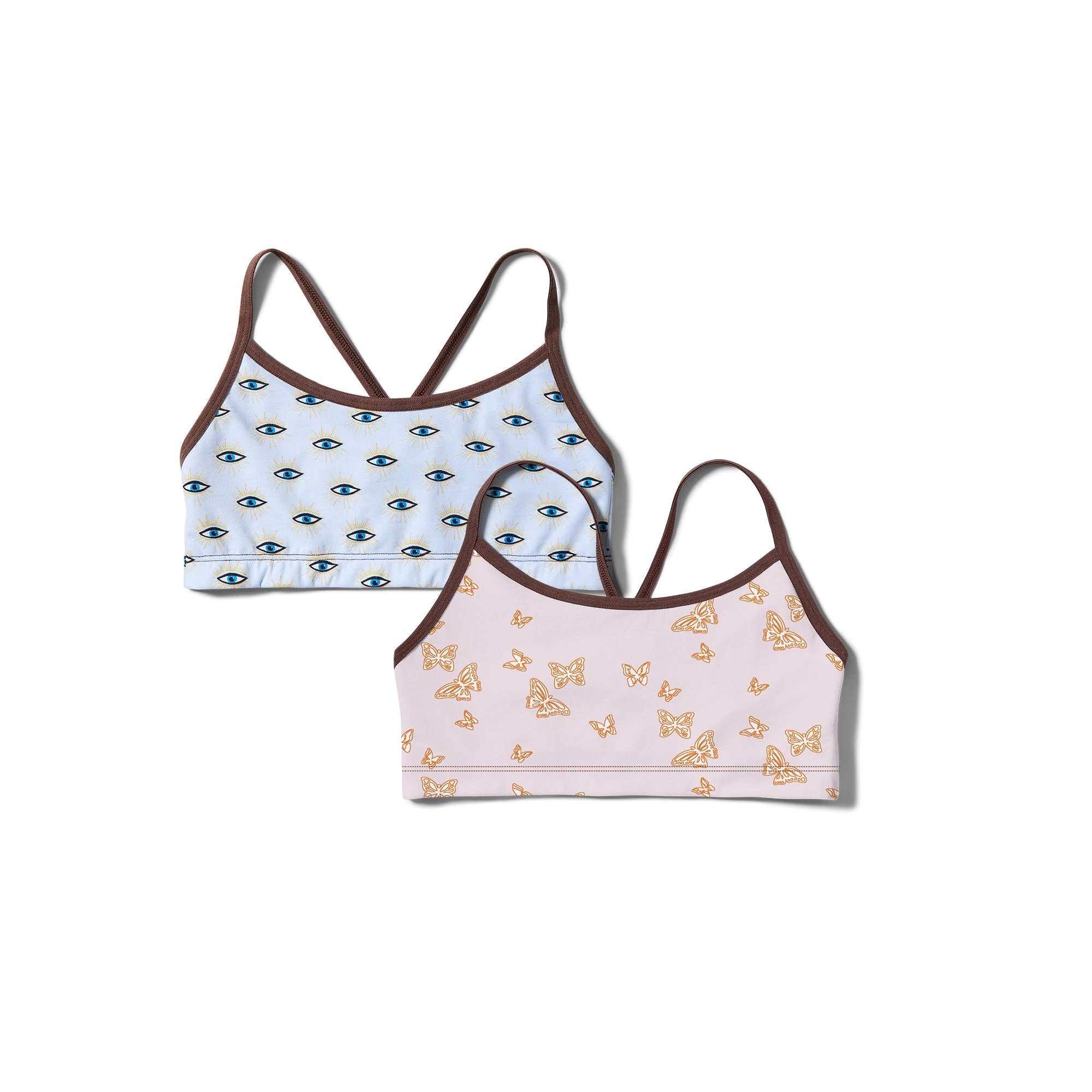 2 PACK! Straight Straps Day + Night Sky Bronze Bras – OOMLA